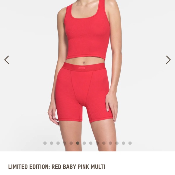 SKIMS | Tops | Skims Red Limited Edition Tank And Socks | Poshmark